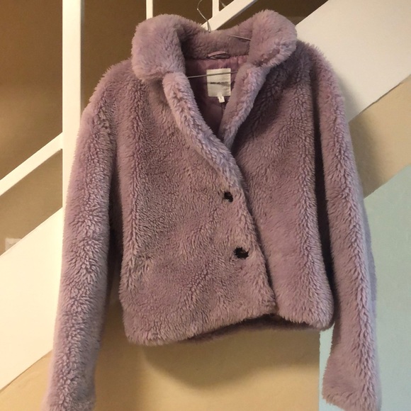 Avec Les Filles | Jackets & Coats | Lilac Teddy Coat | Poshmark